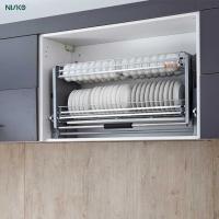 China 2-Tier Pull Down Elevator Basket - 280mm Depth × 550mm Height Stainless Steel Cabinet Storage for Kitchen Organization for sale
