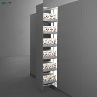 China Multi-Tier Pull-Out Cabinet Drawer Basket Pantry Organizer - 4-6 Layers, 300-400mm Width, Aluminum Frame for sale
