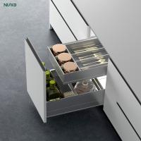 China 3-Tier Spice Drawer Rack Organizer 600mm Full Extension Ball Bearing Slides for sale