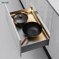 China Heavy Duty Sliding Cabinet Drawer Basket Soft Close 50kg Capacity for Pots and Pans for sale