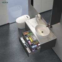 China Pull Out Basket Under Sink Multi-Functional Bathroom Drawer Modular Sink Cosmetic Storage for sale