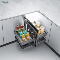 China Kitchen Blind Corner Cabinet Storage System - Double Pullout Basket 624x470x572mm for 800-1000mm Cabinets for sale