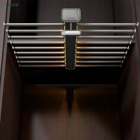 China Top Mount Double Row Soft-Closing Pant Rack for 750mm Cabinets - Holds 16 Pairs, 669×475×122mm Dimensions for sale