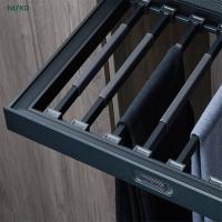China Wardrobe Corner Sliding Pants Rack - 495-795mm Width, 15-20kg Capacity Pull-Out Trousers Organizer for sale