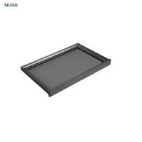 China Aluminum LED Pull Out Accessories Storage Tray with Glass Panel - 495-795mm Width, 52mm Height, Automatic Lighting for sale