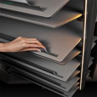 China Wardrobe Rotating Vertical Cabinet Shoes Rack with LED Light - 800mm Width, 4-12 Layer Options for sale