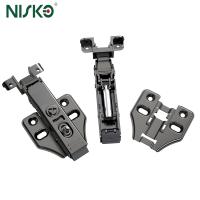 China 2D Soft Close Black Nickel Cabinet Hinge Clip On Hydraulic Aluminum Frame Door Hinges 18-25mm for sale
