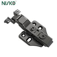 China 2D Adjustable Hydraulic Soft Close Door Hinge Aluminum Frame Clip On Hinge 40kg Capacity for sale