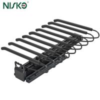 China Soft Close Pull Out Pants Rack with LED Light - 495-795mm Width Options, Aluminum Frame for sale