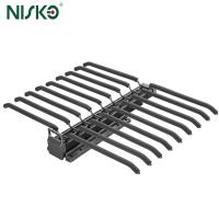 China Pull Out Double Row Trousers Rack with LED Light - 495-795mm Width, 6063 Aluminum Frame, Soft-Close Mechanism for sale