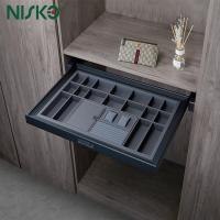 China Wardrobe Jewelry Drawer Organizer with 12-16 Compartments, 495-795mm Width Options & PU Leather Interior for sale
