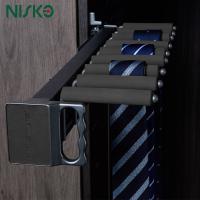 China Soft Close Pull Out Tie Rack Side Mounted Closet Scarf Organizer 168mm Depth for sale