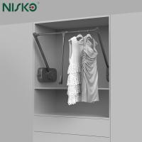 China Pull Down Clothes Organizer Rack with Adjustable Width 474-1164mm and 850mm Height for Wardrobe Space Optimization for sale