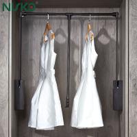China Pull Down Clothes Rack with Soft-Closing Mechanism - 30 lb Capacity in 36