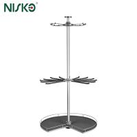 China Rotating Closet Rod with 360° Carousel System - 740mm Diameter, Multi-Tier Hanger Design & Storage Baskets for sale