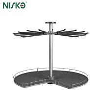 China Rotating Closet Rod with 360° Carousel System - 740mm Diameter, Multi-Tier Hanger Design & Storage Baskets for sale
