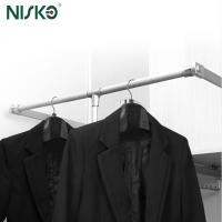China Pull Down Clothes Hanger Lift Rail Soft Closing Clothes Hanging Rack 850mm for Wardrobe Closet for sale