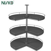 China Multifunctional Tiered Clothes Racks Rotating Pants Rack Corner Carousel for Wardrobe Closet for sale