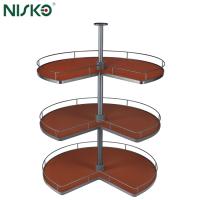 China 360 Degree Rotation Clothes Basket Pants Rack for Wardrobe Corner Closet 740mm for sale