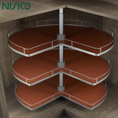 China 360 Degree Rotation Clothes Basket Pants Rack for Wardrobe Corner Closet 740mm for sale