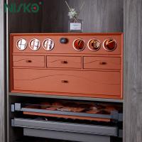 China Pull Out Smart Watch Winder 3 Layers Rotating Safe Box 760x350x350mm Wardrobe Closet Jewelry Storage for sale