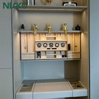 China Electric Lift Up Wardrobe Jewelry Display Box with LED Light 1140x540x110mm for sale