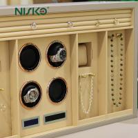 China Electric Lift-Up PVC Leather Jewelry Cabinet 792x400x192mm with LED Lighting and Touch Sensor Control for sale