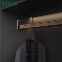 China LED Wardrobe Hanging Rod Holder with 10W/m Lighting - 600mm to 1200mm Adjustable Length for Closet Organization for sale