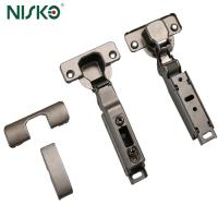 China Black Clip-On Soft Close Hinge 105° Two-Way Adjustable Wooden Cabinet Door Hinge for sale