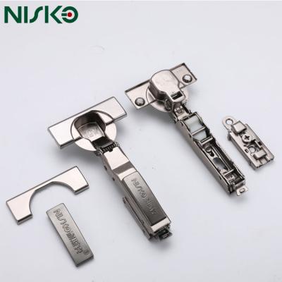 China Black Clip-On Soft Close Hinge 105° Two-Way Adjustable Wooden Cabinet Door Hinge for sale