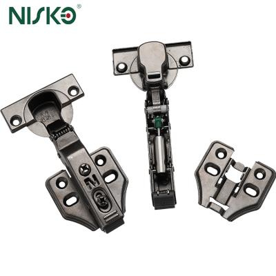 China 3D Nickel Plated Soft Close Cabinet Door Hinge 40kg Load 110 Degree Opening for Wooden Furniture for sale