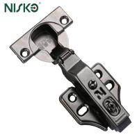 China 3D Nickel Plated Soft Close Cabinet Door Hinge 40kg Load 110 Degree Opening for Wooden Furniture for sale