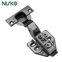 China 3D Clip-On Soft Close Cabinet Hinge 105° Opening Angle Nickel Plated Zinc Alloy for Kitchen Wardrobe for sale