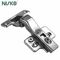 China 30 Degree Soft Closing Hinge 3D Nickel Plating Clip On Cabinet Door Hinge 45kg for sale