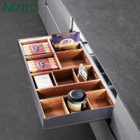 China Multipurpose Kitchen Pull Out Basket Wooden Storage Organizer with LED Light - 541×455×138mm to 841×455×138mm Sizes for sale