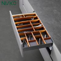 China Kitchen Utensils Basket Cutlery Tray Drawer Organizer Removable 541-841mm Width BPA-Free PP Material for sale