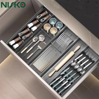 China SUS304 Stainless Steel Kitchen Cutlery Tray Organizer 65mm Height with Multiple Size Options 422-520mm Depth for sale