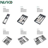 China SUS304 Stainless Steel Kitchen Cutlery Tray Organizer 65mm Height with Multiple Size Options 422-520mm Depth for sale