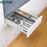 China SUS304 Stainless Steel Kitchen Cutlery Tray Organizer 65mm Height with Multiple Size Options 422-520mm Depth for sale