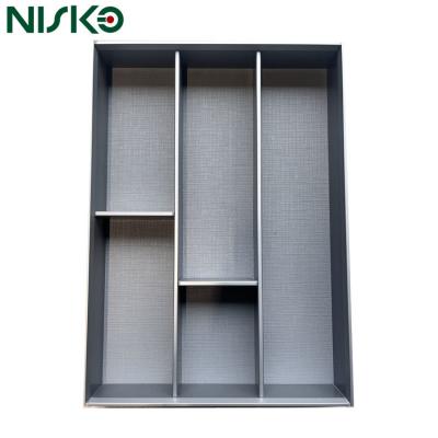 China Silverware Storage Organizer Tiered Box Cutlery Trays - 12x8x3 Inch Capacity for 40 Pieces Kitchen Utensil Organization for sale