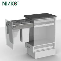 China Sliding Pull Out Kitchen Waste Bin with Soft Close Mechanism - 30L to 40L Capacity for Cabinet Installation for sale