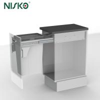 China Sliding Pull Out Kitchen Waste Bin with Soft Close Mechanism - 30L to 40L Capacity for Cabinet Installation for sale