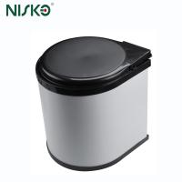 China Built-In Kitchen Cabinet Waste Bin with Soft-Closing Lid - 30L/40L/50L Capacity Pull-Out Trash Can for sale