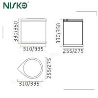 China Built-In Kitchen Cabinet Waste Bin with Soft-Closing Lid - 30L/40L/50L Capacity Pull-Out Trash Can for sale