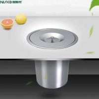 China Built-in Kitchen Counter Waste Bin 1.5L-3.5L Capacity SUS304 Stainless Steel Hidden Trash Can for sale
