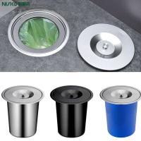 China Built-In Countertop Mini Dustbin with Removable Lid - 1.5L to 3.5L Capacity for 8-10cm Depth Installation for sale