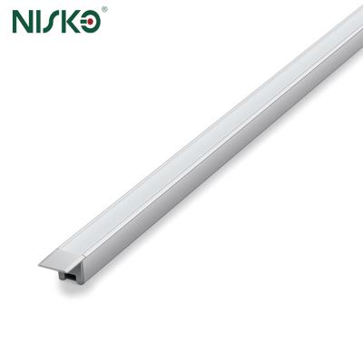 China Embedded LED Strip Light Aluminum Profile 12V DC with IP65 Rating for Indoor Furniture and Cabinet Lighting for sale