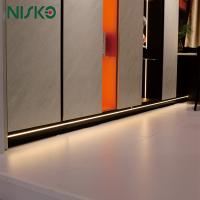 China Aluminium LED Skirting Board Light Strip 3000K 4000K for Tile Wardrobe Closet Decoration for sale