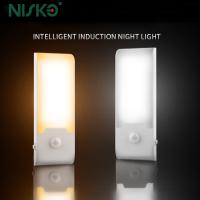China Wireless USB Rechargeable Magnetic Induction Night Lamp 3000K Warm White PIR Motion Sensor Light for sale