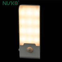 China Wireless USB Rechargeable Magnetic Induction Night Lamp 3000K Warm White PIR Motion Sensor Light for sale